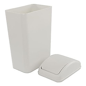 Utiao Slim Trash Cans with Swing Lid for Kitchen, Office, Bathroom, 14 L