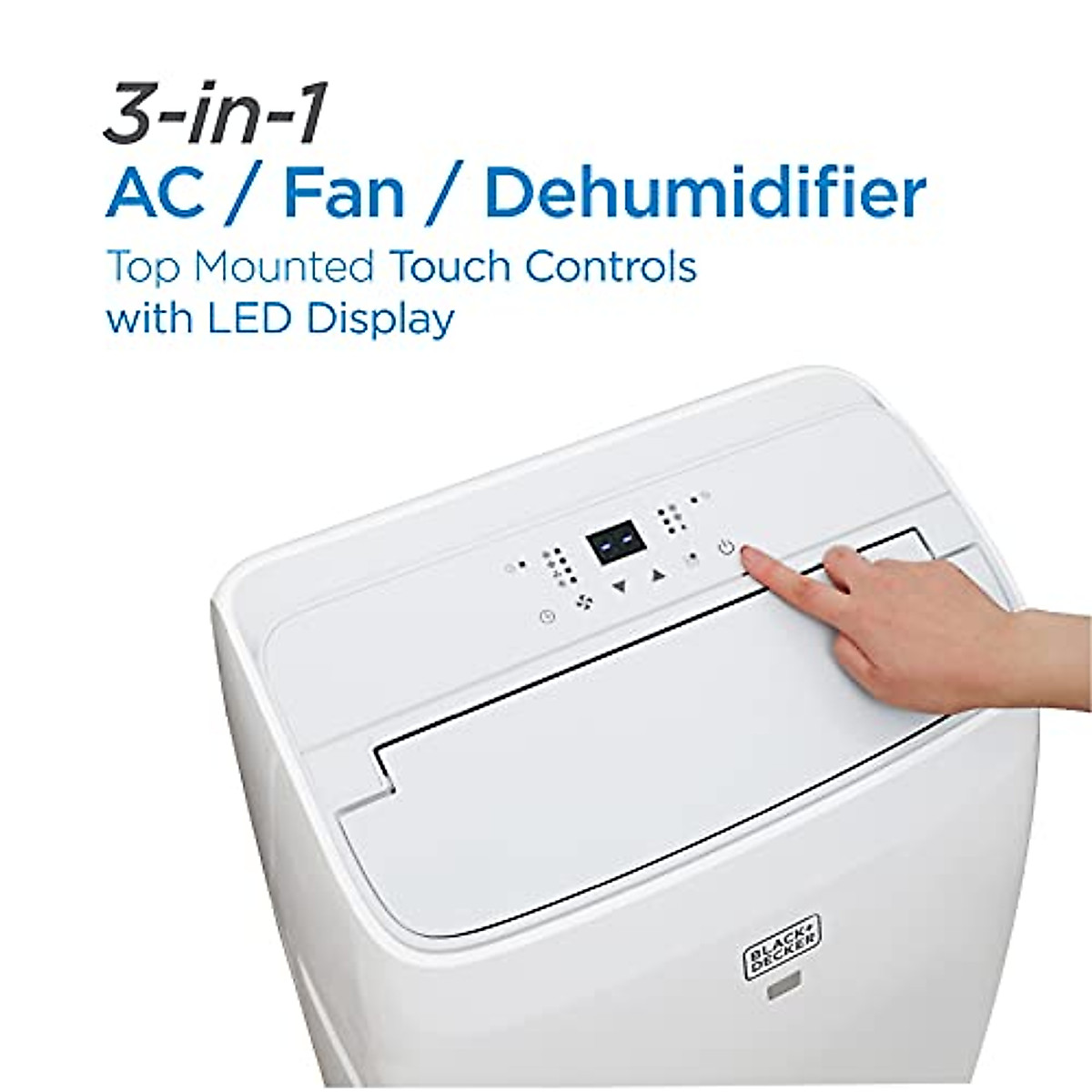 BLACK+DECKER 14,000 BTU Portable Air Conditioner with Heat, White