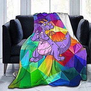 JIYINJI Figment Novelty Blanket Fleece Throw Blanket Super Soft Lightweight for Adults 80InX60In., Black5