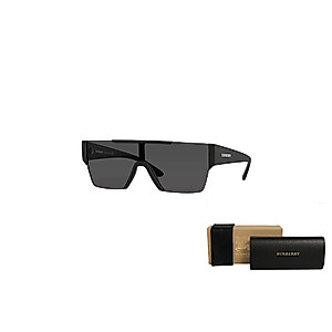 BE4291 346487 38MM Matte Black/Grey Rectangular Sunglasses for Men+ BUNDLE With Designer iWear Eyewear Kit