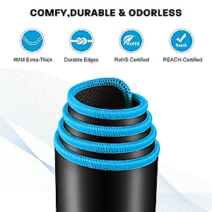 YXLILI Gaming Mouse Pad XXL Large Mouse Pads 31.5X11.8In Extended Computer Mouse Mat for Wireless Mouse Keyboard with Stitched Edges, Non-Slip Base, Waterproof Mousepads for Office Home Gaming-Blue