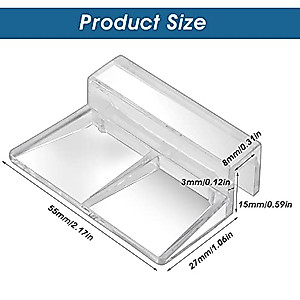 TIESOME 8 mm Fish Tanks Glass Cover Clip, 8 Pieces Aquariums Lid Support Holders Clear Acrylic Aquarium Lid Clips Universal Lid Clips for Rimless Aquariums