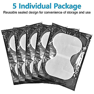 DOMAS TENS Unit Replacement Pads - 4.5" x 6" Large Butterfly Shaped Electrode Pads Premium Made in USA Gel, Individually Packaged, Universal Compatibility, Large Size - Pack of 5