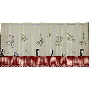 Studio Ghibuli Kiki's Delivery Service Cafe Curtain Walking Jiji Made in Japan
