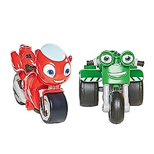 Ricky Zoom & DJ 2 Pack – 3-inch Action Figures – Free-Wheeling, Free Standing Toy Bikes for Preschool Play, Multi