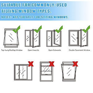 YoleShy Portable AC Window Kit Universal Window Seal for AC Unit Casement Window Air Conditioner Window Vent Kit for Exhaust Hose Easy to Install and Best Way to Seal, 158 Inches