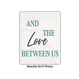 Dining Room, Kitchen Decor - Bless the Food Before Us Sign - Teal Blue Wall Art Set - Vintage Style Home Decor - Gift for Cooks and Chefs - Great Engagement, Anniversary or Birthday Gift for Women