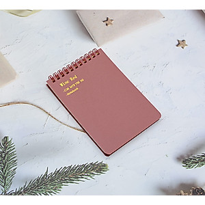 Yansanido Top Bound Spiral Notebook, 8 Pcs 4 Color A6 Size Thick Plastic Hardcover 7mm College Ruled Paper 80 Sheets (160 Pages) Journal for School and Office Supplies (8 Pcs A6)