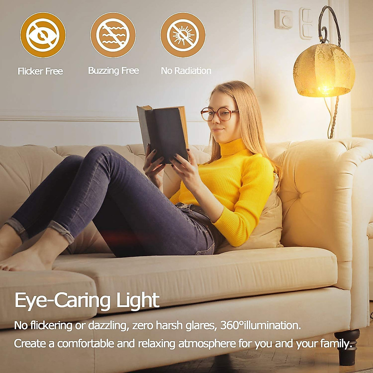 XININSUN T10 Frosted LED Bulbs Warm White 2700K,Dimmable 6W LED Tubular Edison Bulbs 60 Watt Equivalent,600LM, E26 Medium Base Lamp Bulb for Desk Lamp, Pendant Lights. (3-Pack)