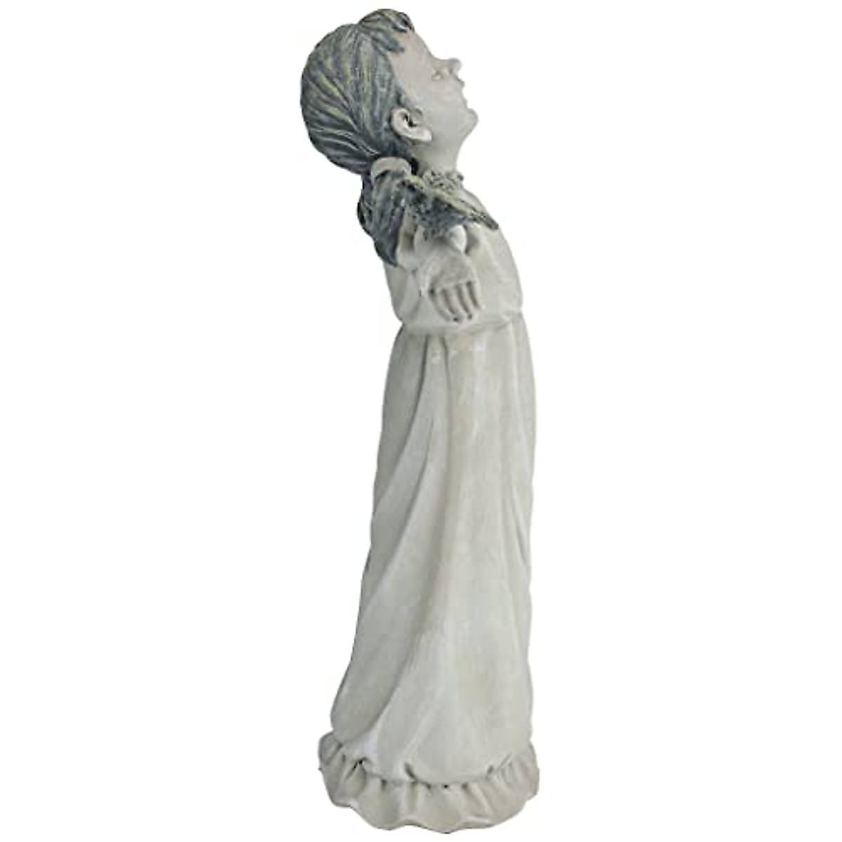 Design Toscano NG34012 Basking in God's Glory Little Girl Outdoor Garden Statue, Medium, Two Tone Stone
