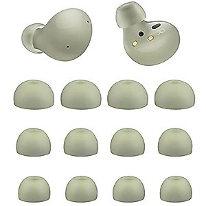 ALXCD Eartips Compatible with Galaxy Buds 2 SM-R177 Earbuds, S/M/L 6 Pairs Soft Silicone Earbuds Tips Eartips Replacement Silicon Tips, Compatible with Galaxy Buds2 Earbuds SM-R177, Olive sml