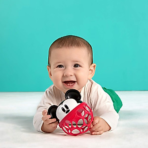 Bright Starts Disney Baby Minnie & Mickey Mouse Rattle Along Buddy Easy-Grasp Toy, Ages Newborn +