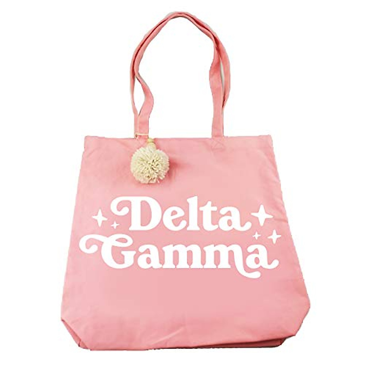 Sorority Shop Delta Gamma Retro Pom Pom Tote Bag