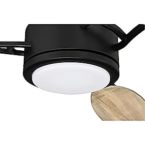 Craftmade 64" Journey Indoor/Outdoor Flat Black Finish Ceiling Fan, LED Light Kit (Optional), Remote Control Included, Smart WiFi Enabled with Voice Activation, works with Alexa & Smart Home Devices