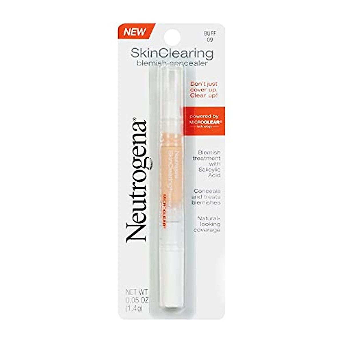 Neutrogena Skinclearing Blemish Concealer, Buff 09,.05 Oz. (Pack of 2)