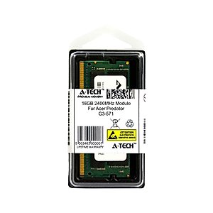 A-Tech 16GB Module for Acer Predator G3-571 Laptop & Notebook Compatible DDR4 2400Mhz Memory Ram (ATMS316800A25831X1)