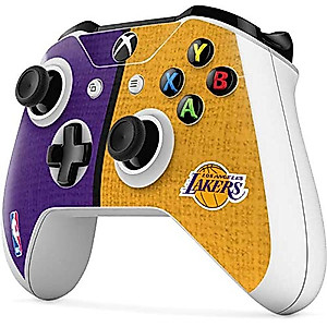 Skinit Decal Gaming Skin Compatible with Xbox One S Controller - Officially Licensed NBA Los Angeles Lakers Canvas Design