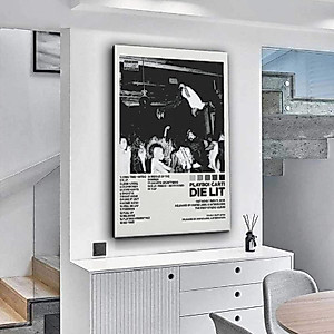 Decoration Posters Playboi Carti Die Lit 2018 Canvas Wall Art Posters Gifts Bedroom Paintings Home Decor Hanging Picture Framed,08x12inch(20x30cm)