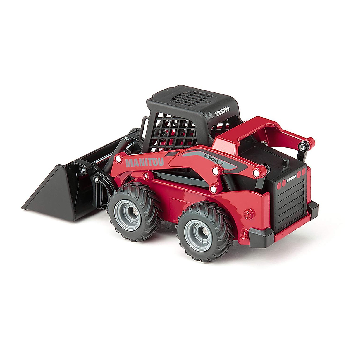 Siku 3049, Manitou 3300V Skid Steer Loader, 1:32, Metal/Plastic, Red, Multifunctional, Can be Combined Models of The Same Scale