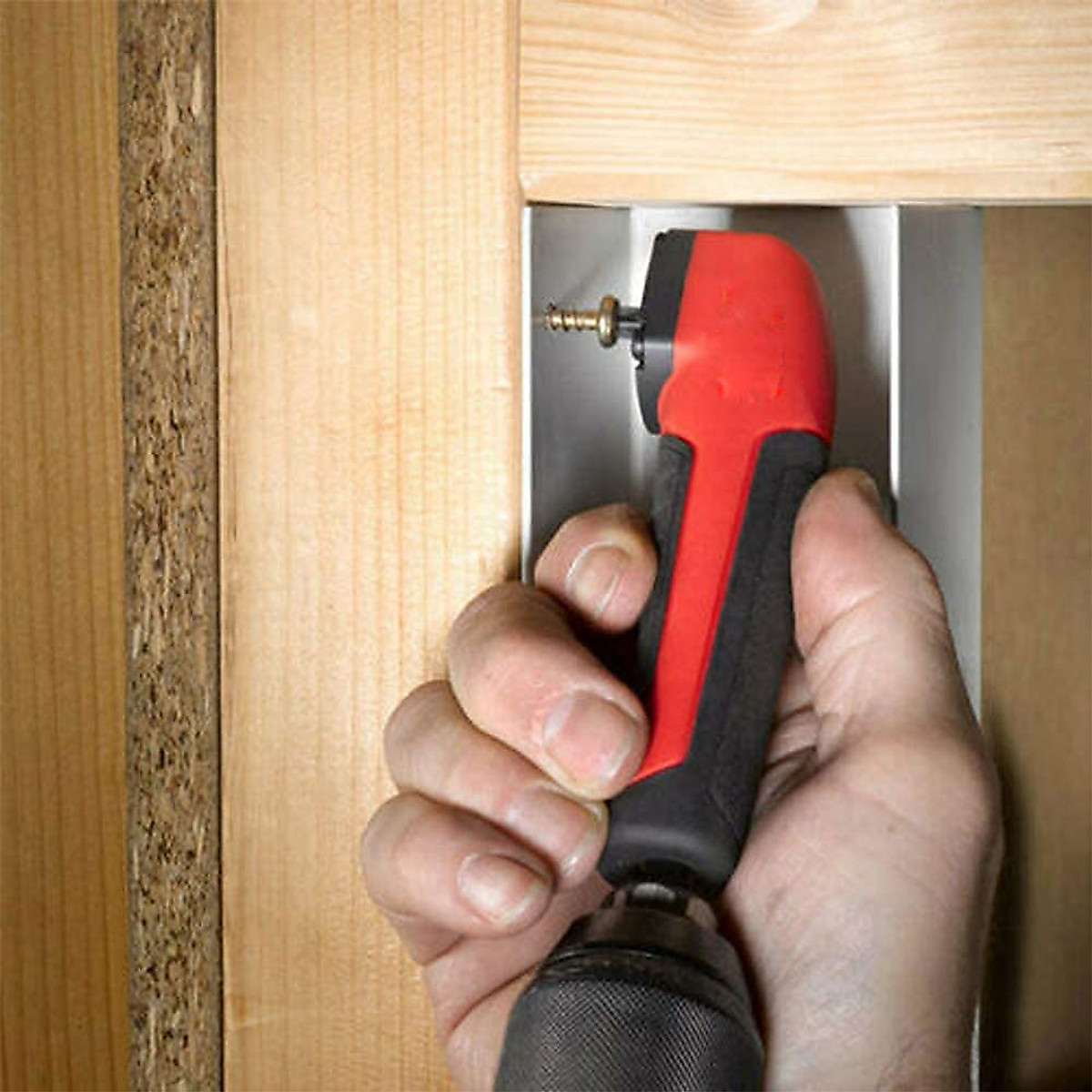 Right Angle Attachment Electric Screwdriver Repair 90 Degree Corner Device Screwdriver Socket Adapter Drill Bit Corner Adapter, ABS Handle