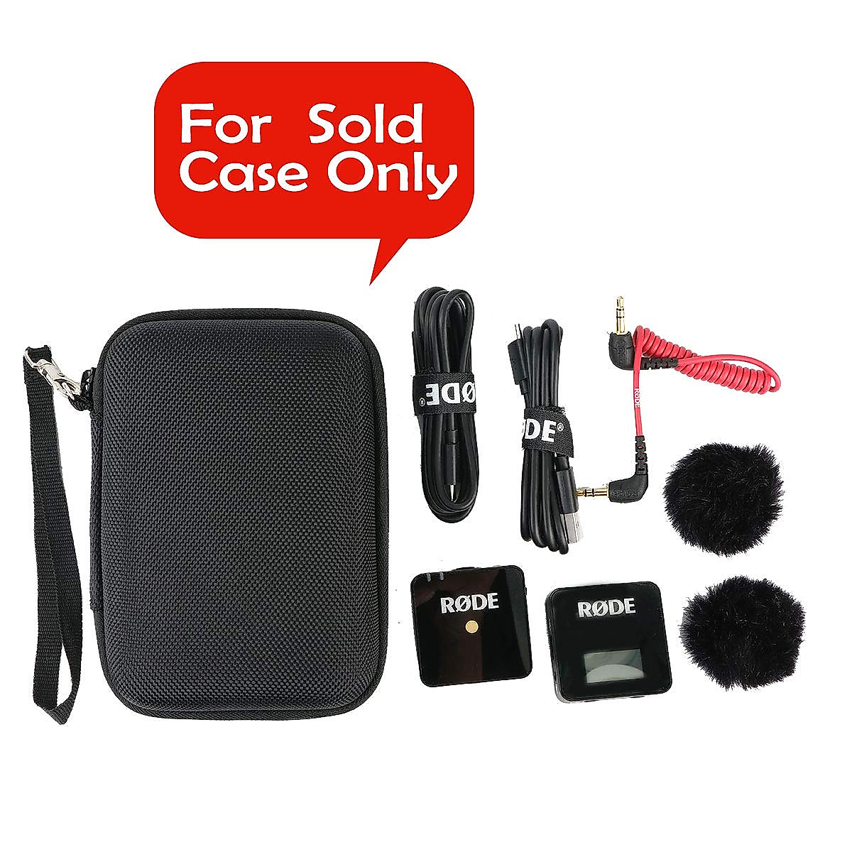 khanka Hard Travel Case Replacement for Rode Wireless GO II Single/GO Dual Channel Compact Digital Wireless Microphone System (Rode GO)/ME Clip-on Wireless Microphone System