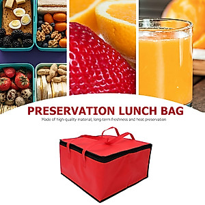 PACKOVE Large pizza warmer bags Food Bag Insulated Food Thermal Bag Aluminum Pizza Bag Grocery Tote Bag Foldable Picnic thermal pizza bag Organizer warmer bags