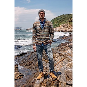 Men's Fair Isle Cardigan Sweater Stylish Ugly Holiday Cardigan Brown 2XL