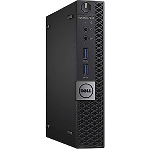 Dell Optiplex 7040 Micro Desktop Computer PC, Intel Quad Core i5, 16GB RAM, 1 TB SSD, Windows 10 Pro, 23.6 Periphio Monitor, New Periphio Webcam, Periphio Wireless Keyboard & Mouse (Renewed)