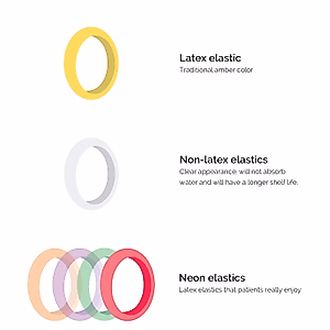 JMU Orthodontic Elastics 3/16 Medium, 500 pack Intraoral Rubber Bands Latex Free Dental Rubber Bands Made in USA