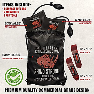 The Original Rhino Strong Commercial Grade Air Wedge Bag 2.0 Pump Professional Leveling Kit & Alignment Tool Shim Bag in the Popular Medium Size (2 Pack).