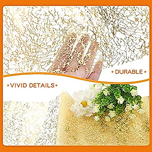 3 Pieces Gold Table Runner Metallic Glitter Table Cloths Roll Rectangle Polyester for Centerpieces Birthday Wedding Home Decor(12 x 84 Inch)