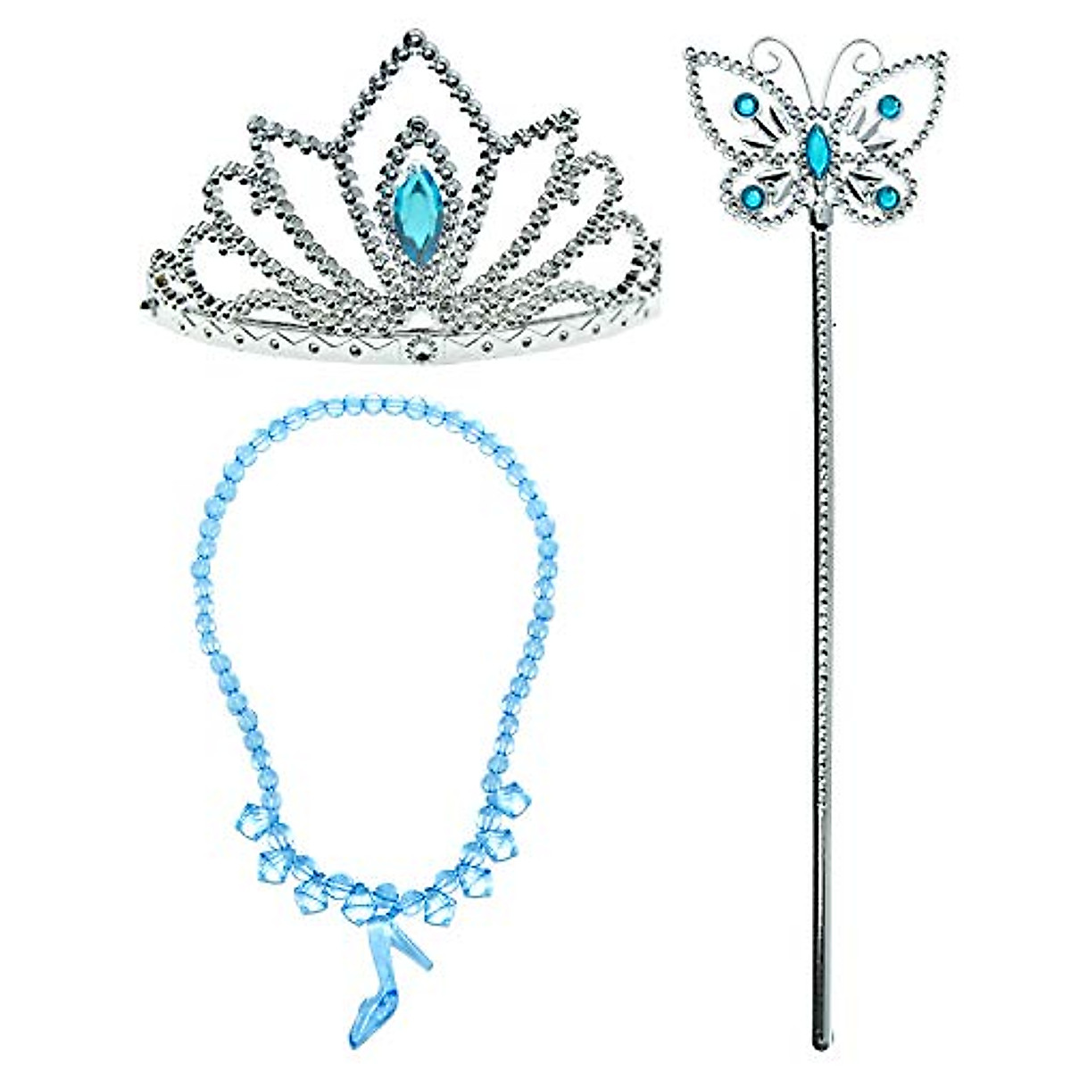 Party Chili Princess Fairy Costume Toddler Girls Birthday Dress Up with Tiara (2T 3T)