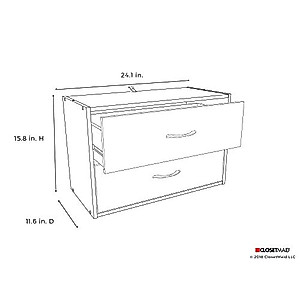 ClosetMaid 1306 Stackable 2 Drawer Horiztonal Organizer, Dark Cherry