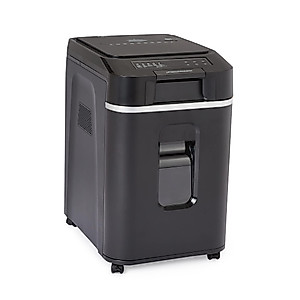 Amazon Basics 200-Sheet Auto Feed Micro Cut Paper Shredder with Pullout Basket, Black - NEW (Previously AmazonCommercial brand)