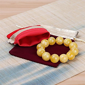 Snadulor 20 Pcs Soft Velvet Drawstring Pouches Bags for Jewelry,Wedding,Gift,Candy Bags,Party Favors,4x5 inch(Wine Red)