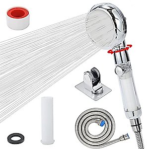 RV handheld shower head with filter for hard water | camper shower head with hose and on off switch | High pressure shower head replacement for Marine、boat、Motor Home