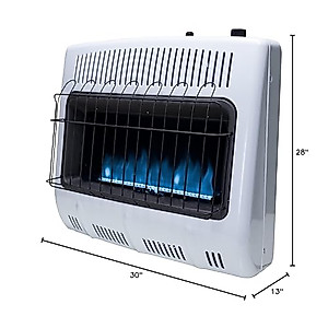 Mr. Heater 30,000 BTU Vent Free Blue Flame Natural Gas Heater MHVFB30NGT, White