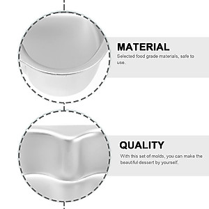 Cabilock Heart Mold 5pcs Aluminium Cake Pan Tin Heart Shape Cake Baking Tin Tray Muffin Chocolate Baking Mold Fondant Non Stick for Cake Bread Baking Egg Shaped Cake Pan (4.2x4.1 inch)