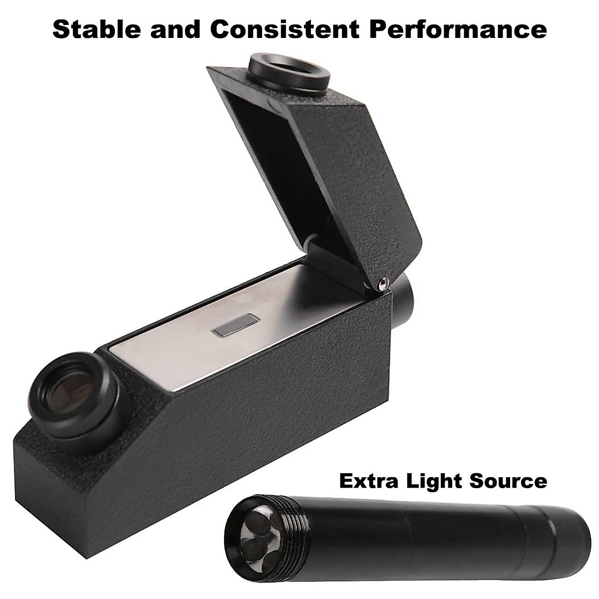 Generic Jewelry Refractometer, Portable Gem Tester, Professional Gemstone Tester, Gem Refractometer, Measures Refractive Index 1.30-1.81, Flashlight Included, Easy to Use