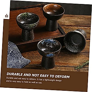 ULTECHNOVO Ceramic Ice Cream Bowl Glass Dessert Cups Glass Tumblers Martini Glasses Dessert Baking Cup Pastry Display Stand Pudding Bowls Trifle Dish Ceramic Bowl Mousse Cup Ceramics Dessert