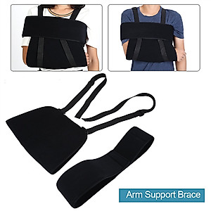Arm Sling Shoulder Immobilizer, Adjustable Medical Support Strap for Collar Bone, Rotator Cuff & Shoulder Injury for Elbow Dislocation and Sprain(M)