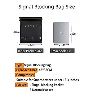 ONEVER 【35 * 45Cm Faraday Bag and 【Smartphone Faraday Bag】