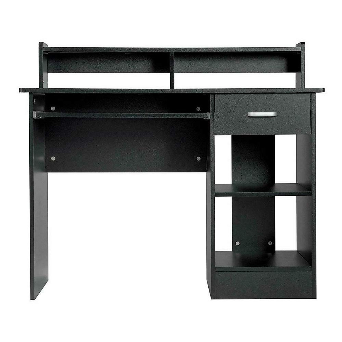 Thaweesuk Shop New Black Writing Table Computer Desk Laptop PC Wood Workstation Study Office Home Work Furniture E1 15mm Chipboard 43.3" x 19.69" x 37.4" (LxWxH