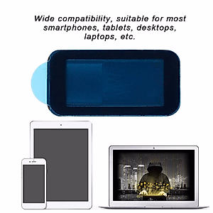 nwejron Webcam Cover, Practical Anti-peep Computer Camera Cover for Tablets for Laptops for Desktops for Smartphones(Black)