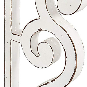 Kate and Laurel Wyldwood Country French Solid Wood Console Table - Rustic/White Legs - Natural Wood Top