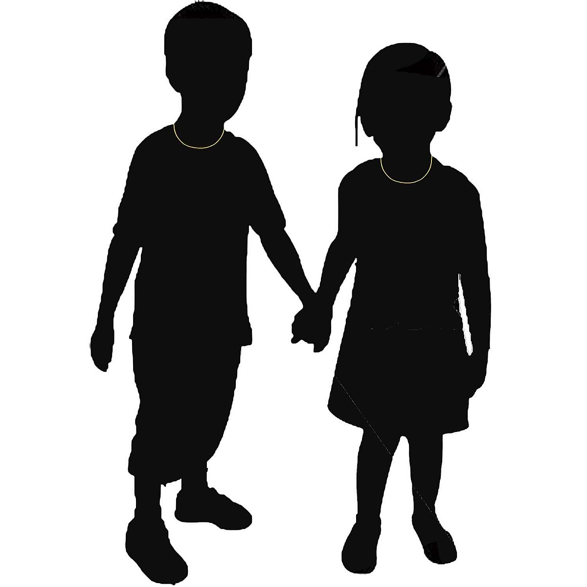 Ritastephens 14k Yellow Gold Cable Link Adjustable Chain Necklace 13" to 15" Inches