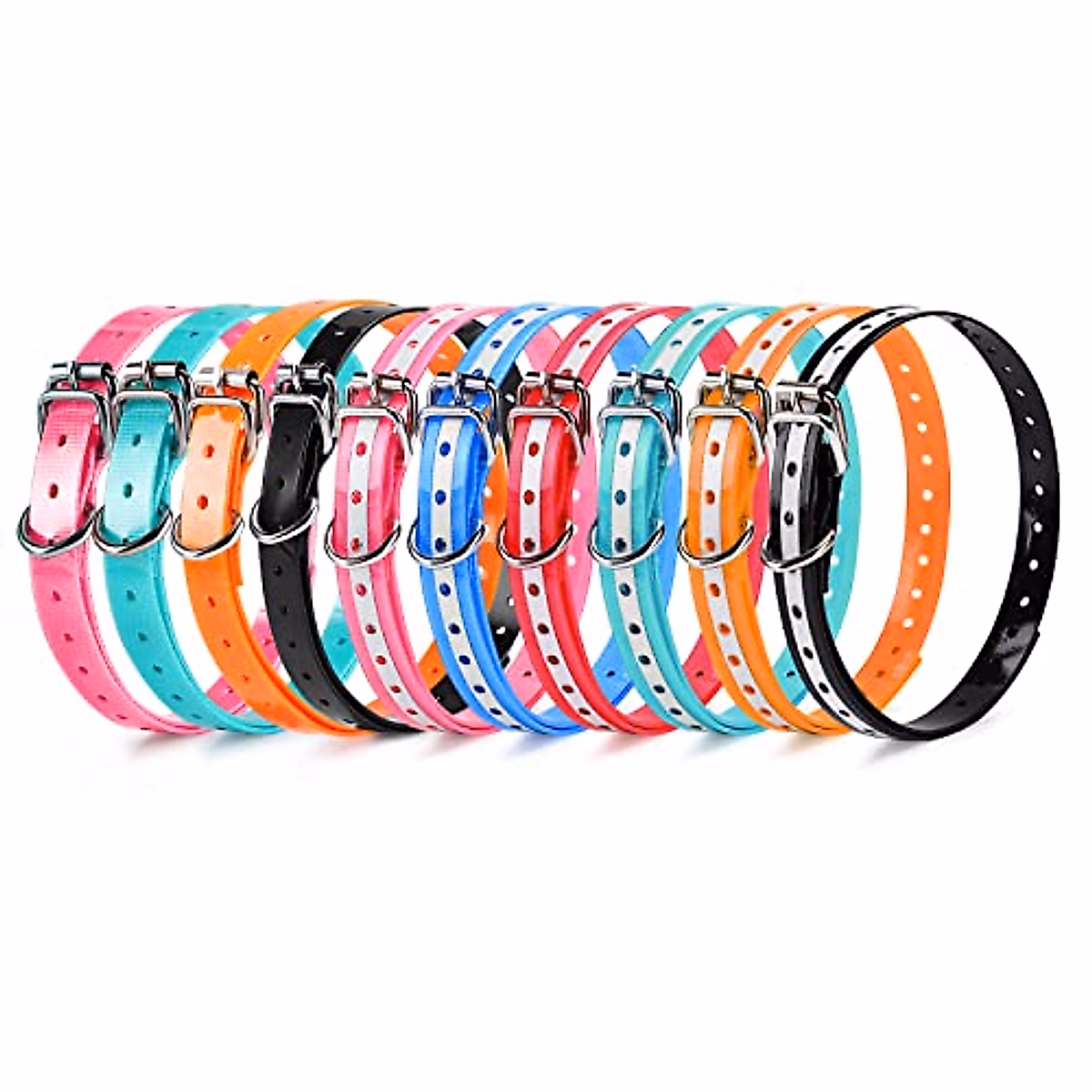 LuckinPET Waterproof Dog Collar Replacement Strap for Shock Collar and Fence Easy Clean Odorless Dog Collar Metal Buckle 3/4 Inch Adjustable Size Durable Anti-Odor TPU Dog Collar