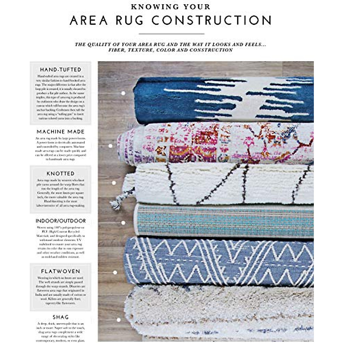 Couristan Monaco Indoor/Outdoor Area Rug for Patios, Decks, Kitchens, and Laundry Rooms, All-Weather, Pet-Friendly and Easy to Clean, Bowline Pattern in Cocoa Natural-Ivory, 5'10" x 9'2"