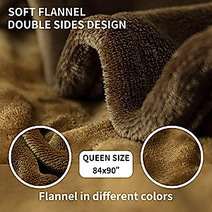 JET'S HOME Heated Blanket Queen 84"x90" - ETL&FCC Certified Flannel Electric Blanket Throw Machine Washable Heating Blanket with 4 Heating Levels 10 Hours Auto-Off Overheating Protection (Pinecone)