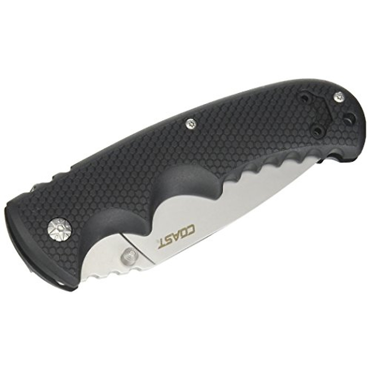 Coast 21484 DX318 Double Lock Folder Knife, grey,black